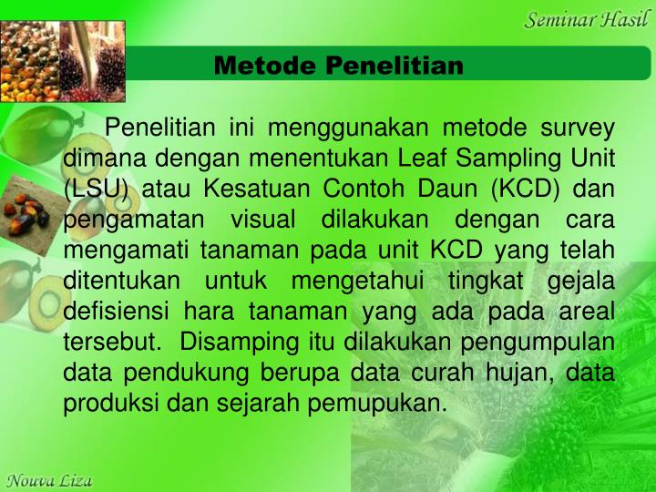 PPT - Oleh: Nouva Liza 050303008/ Ilmu Tanah Dibimbing oleh : Ir ...