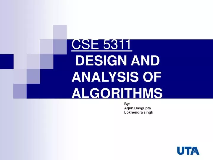 Ppt Cse 5311 Design And Analysis Of Algorithms Powerpoint Presentation Id 926843
