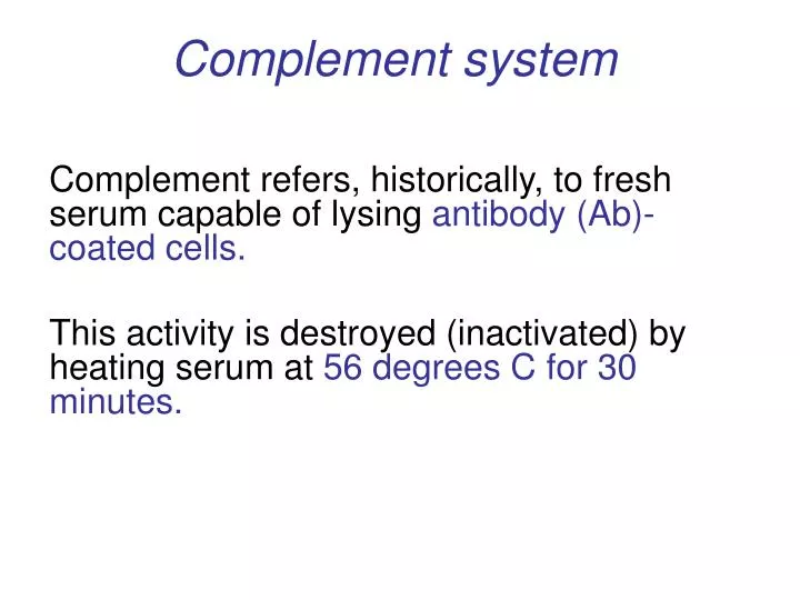 PPT - ‍ Complement system PowerPoint Presentation, free download - ID ...