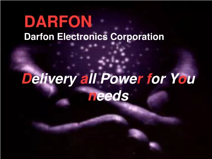 PPT - DARFON Darfon Electronics Corporation PowerPoint Presentation ...