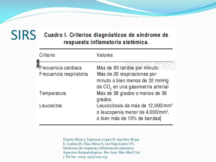 PPT - SINDROME DE RESPUESTA INFLAMATORIA SISTEMICA Y SEPSIS PowerPoint ...