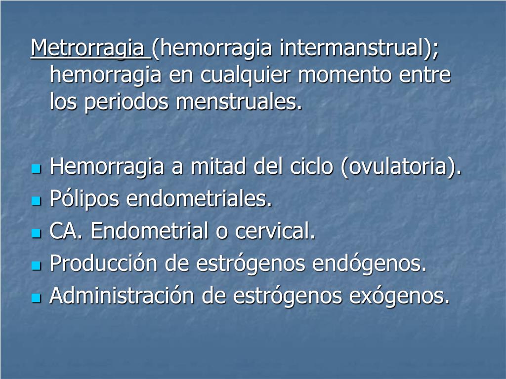 PPT - TRASTORNOS MENSTRUALES Y HEMORRAGIA UTERINA AMORMAL PowerPoint ...