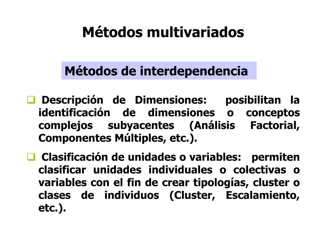 PPT - METODOLOGÍA DE INVESTIGACIÓN MÓDULO 6: TÉCNICAS ESTADÍSTICAS DE ...