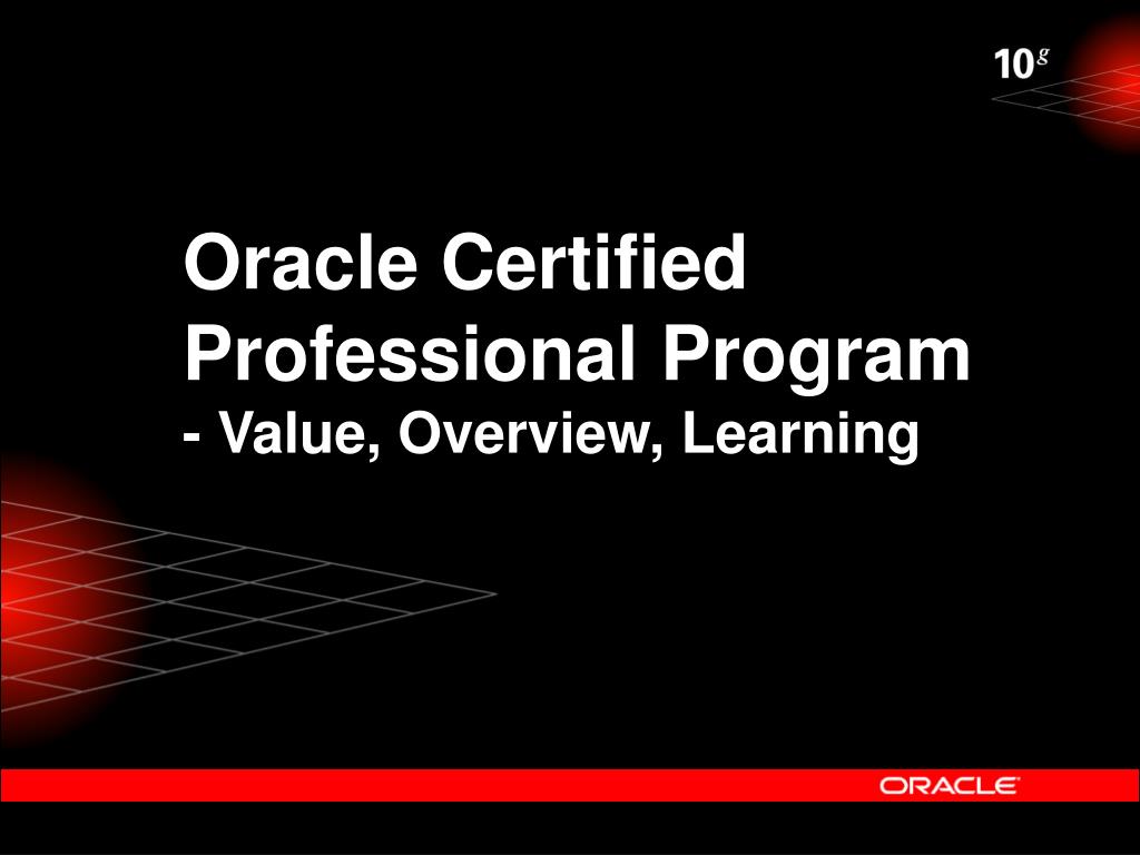Ppt James Diianni Director Oracle Certification Program Oracle