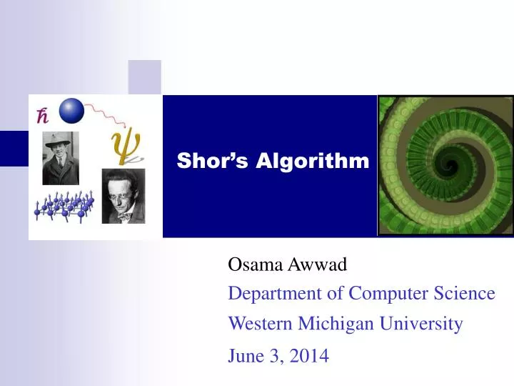 PPT - Shor’s Algorithm PowerPoint Presentation, free download - ID:931900