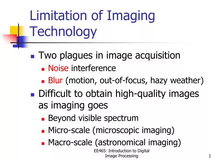 PPT - Limitation of Imaging Technology PowerPoint Presentation, free ...