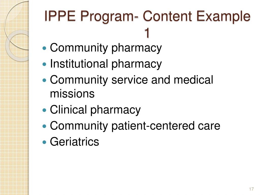 PPT - Clinical Pharmacy Education-Community Pharmacy Internship ...