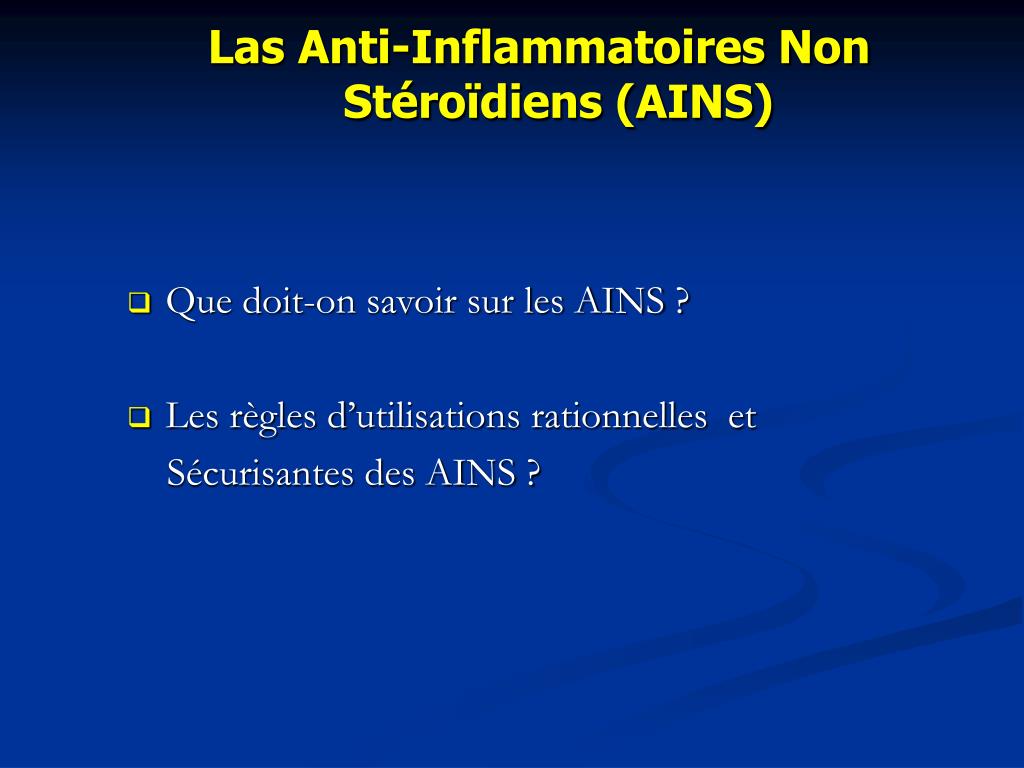 PPT - AINS et IPP Drs: Ch. LAOUANI KECHRID – F. BEN REJEB - A.BEN ANAYA ...