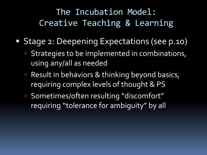 PPT - Using the Torrance Incubation Model (TIM) to enhance instruction ...