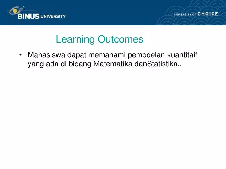PPT - Learning Outcomes PowerPoint Presentation, free download - ID:934763