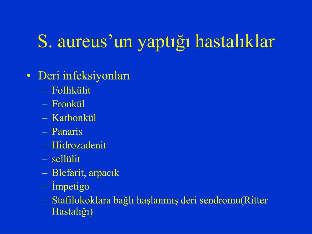 PPT - Stafilokokların Mikrobiyolojisi ve İnfeksiyon Oluşturma ...