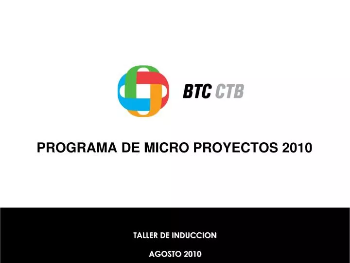 PPT - PROGRAMA DE MICRO PROYECTOS 2010 PowerPoint Presentation, free ...