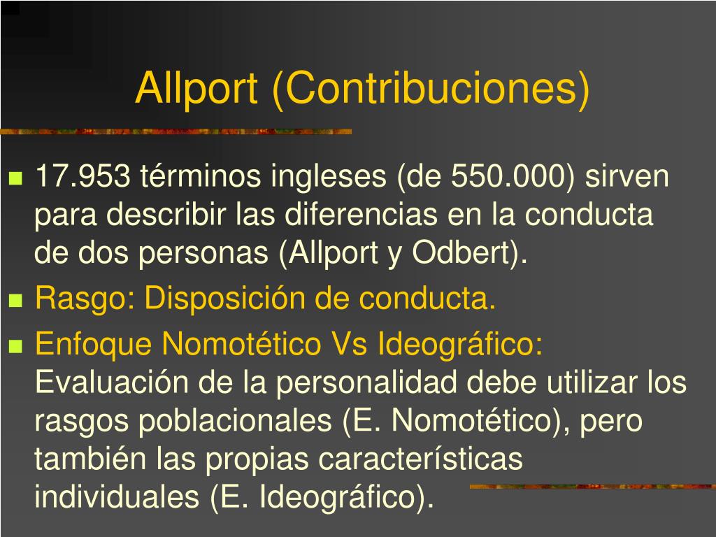 PPT - Estructura de la Personalidad (I): Modelos basados en la ...