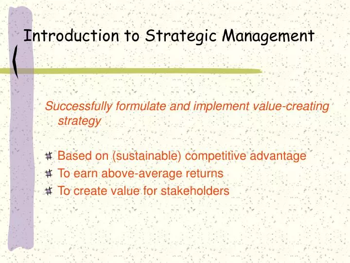 PPT - Introduction to Strategic Management PowerPoint Presentation ... PPT - Introduction to Strategic Management PowerPoint Presentation ...