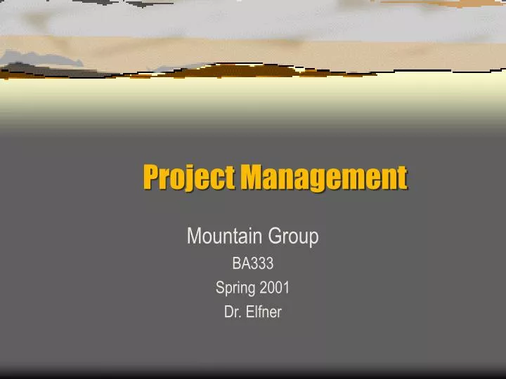 PPT - Project Management PowerPoint Presentation, free download - ID:938545