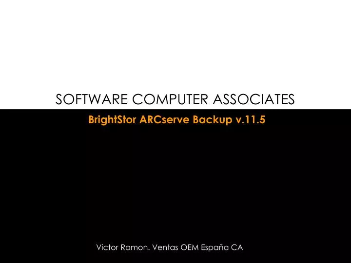 PPT - SOFTWARE COMPUTER ASSOCIATES PowerPoint Presentation, free ...