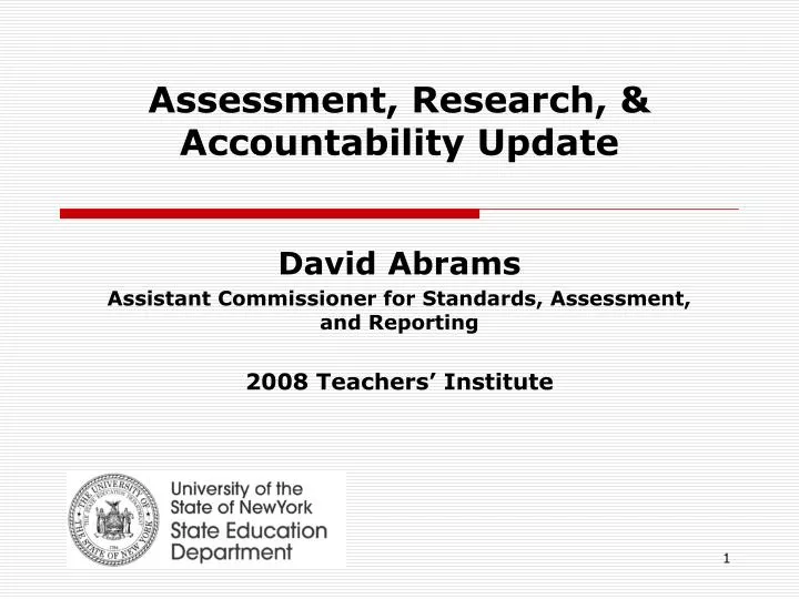 PPT - Assessment, Research, & Accountability Update PowerPoint ...