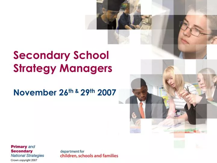 PPT - Secondary School Strategy Managers PowerPoint Presentation, free ...