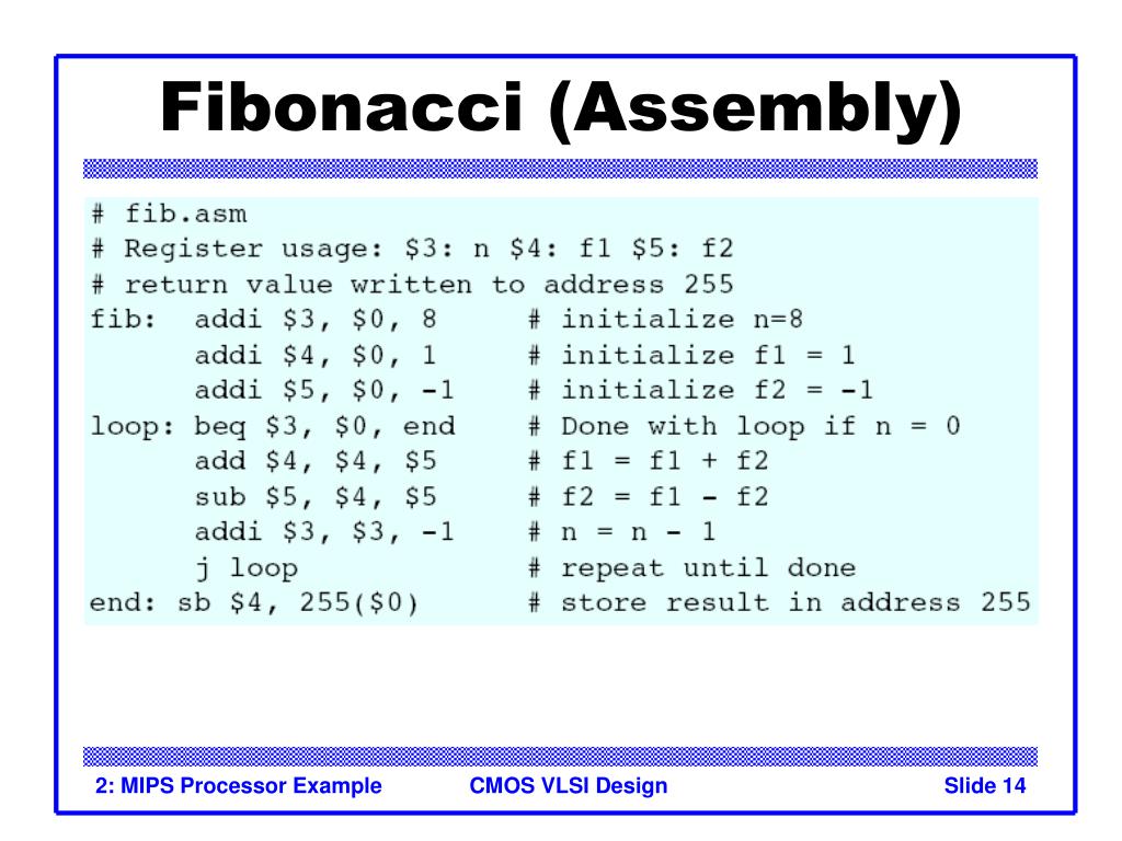 Ppt Introduction To Cmos Vlsi Design Lecture 2 Mips Processor Example Powerpoint Presentation