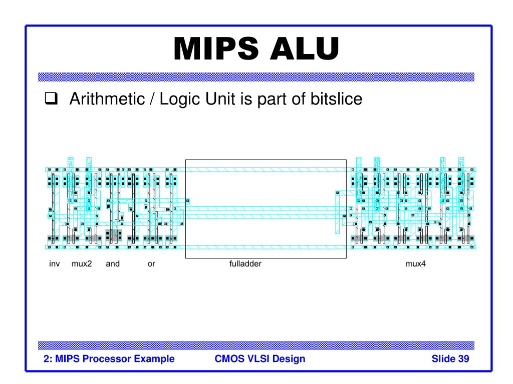Ppt Introduction To Cmos Vlsi Design Lecture 2 Mips Processor