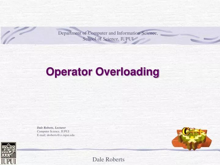 Ppt Operator Overloading Powerpoint Presentation Free Download Id941766