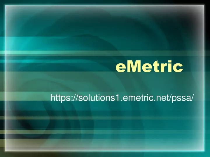 PPT - eMetric PowerPoint Presentation, free download - ID:941820