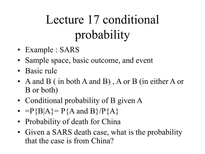 PPT - Lecture 17 conditional probability PowerPoint Presentation, free download - ID:942286