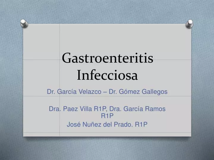 PPT - Gastroenteritis Infecciosa PowerPoint Presentation, free download ...