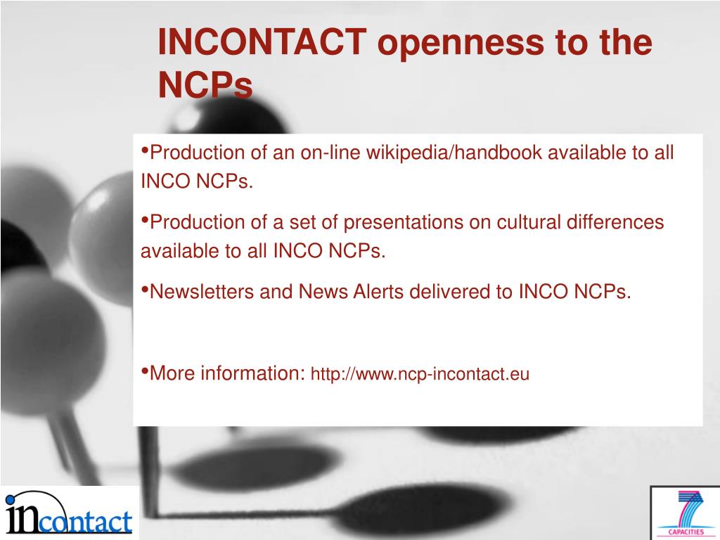 PPT - in contact Trans-national co-operation among NCPs for ...