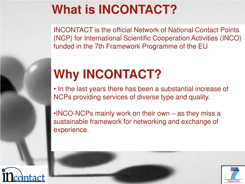 PPT - in contact Trans-national co-operation among NCPs for ...