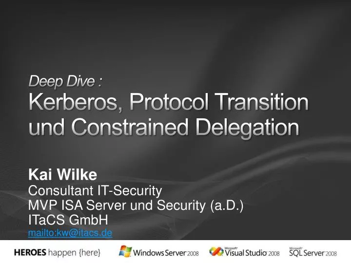 Ppt Deep Dive Kerberos Protocol Transition Und Constrained Delegation Powerpoint