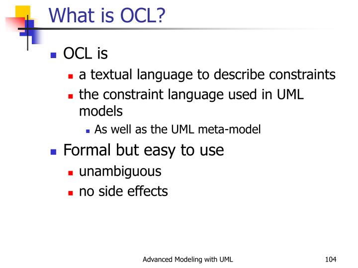 PPT - Advanced Modeling with UML PowerPoint Presentation - ID:946017