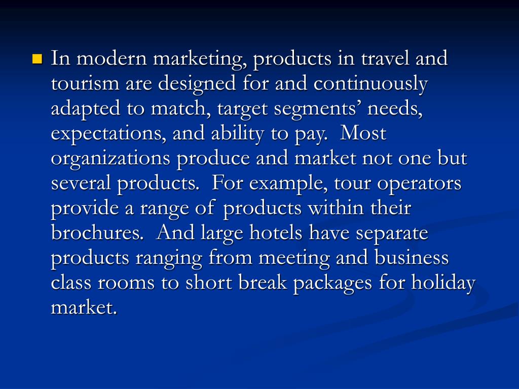 PPT - The Marketing Mix for Tourism Services PowerPoint Presentation ...