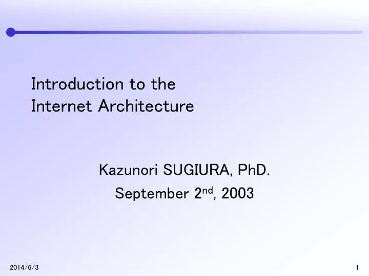 PPT - Introduction to the Internet Architecture PowerPoint Presentation ...
