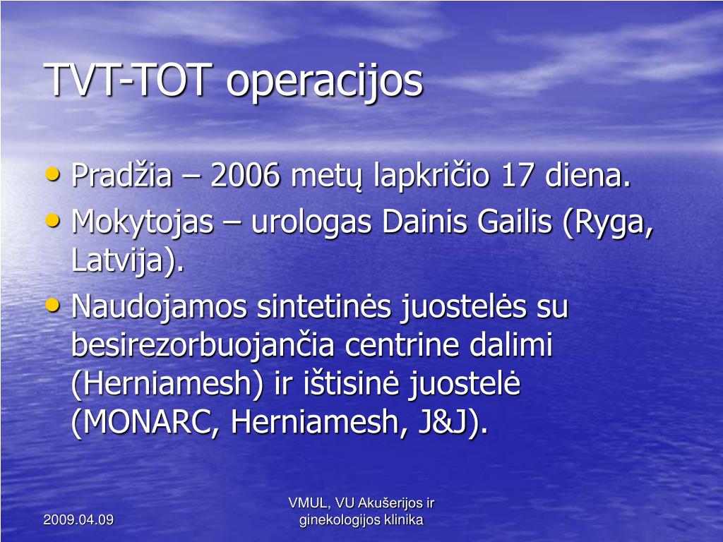 PPT - Šlapimo nelaikymo korekcija: Vilniaus miesto Universitetinės ...