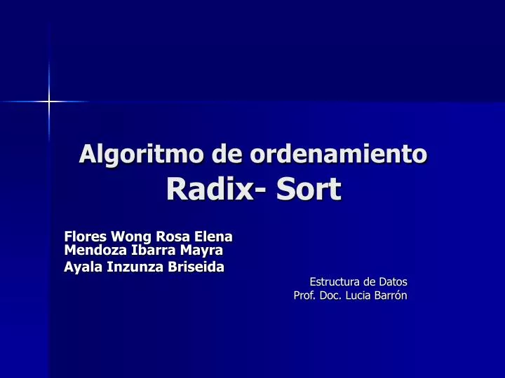 PPT - Algoritmo de ordenamiento Radix- Sort PowerPoint Presentation, free download - ID:949840