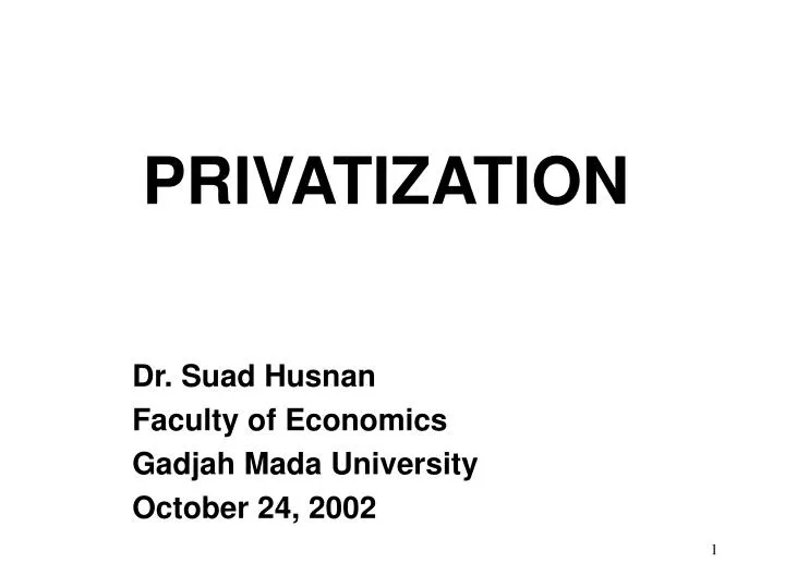 PPT - PRIVATIZATION PowerPoint Presentation, free download - ID:949847