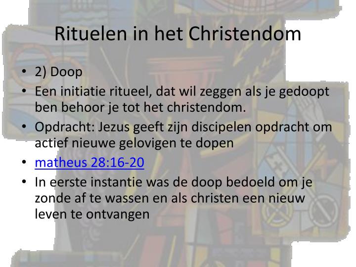 PPT - Rituelen in het Christendom PowerPoint Presentation - ID:950322