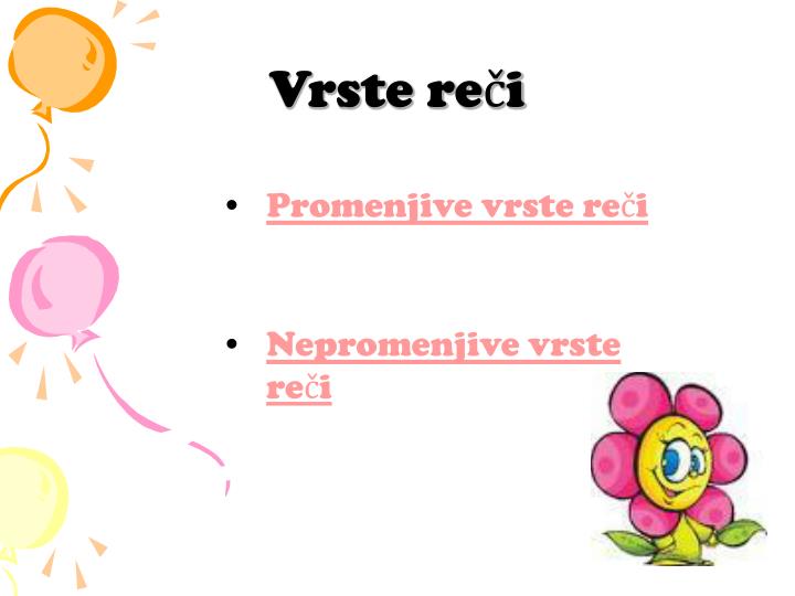 PPT - Srpski jezik Vrste reči PowerPoint Presentation - ID:950349