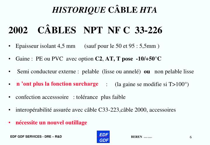 PPT - PALIER TECHNIQUE HTA CÂBLE C 33-226 PowerPoint Presentation - ID ...