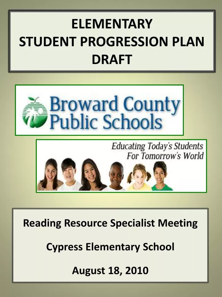 PPT - ELEMENTARY STUDENT PROGRESSION PLAN DRAFT PowerPoint Presentation ...