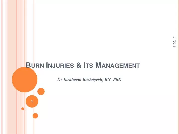 PPT - Burn Injuries & Its Management PowerPoint Presentation, free ...
