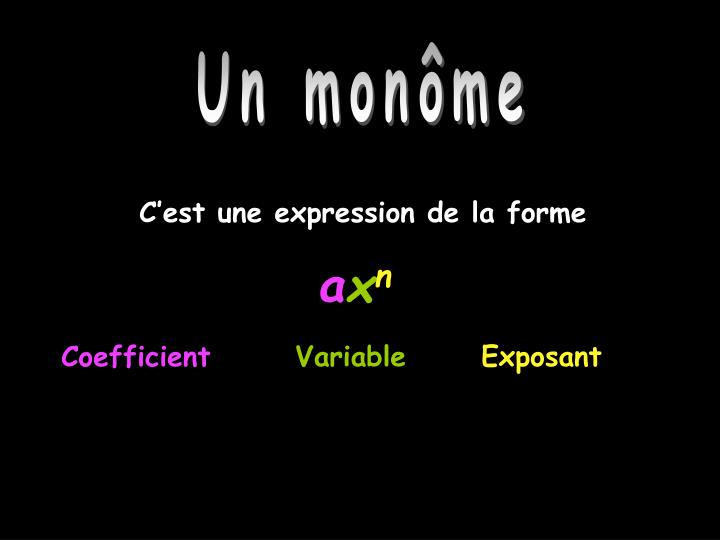 PPT - Les expressions algébriques PowerPoint Presentation - ID:956712