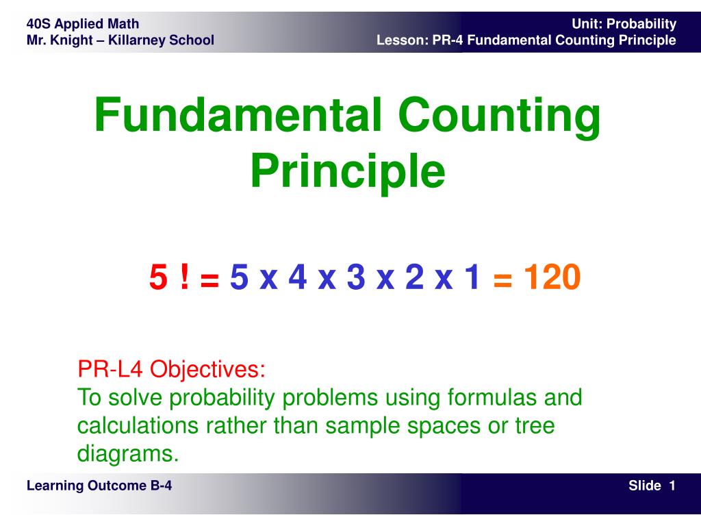 PPT Fundamental Counting Principle PowerPoint Presentation Free
