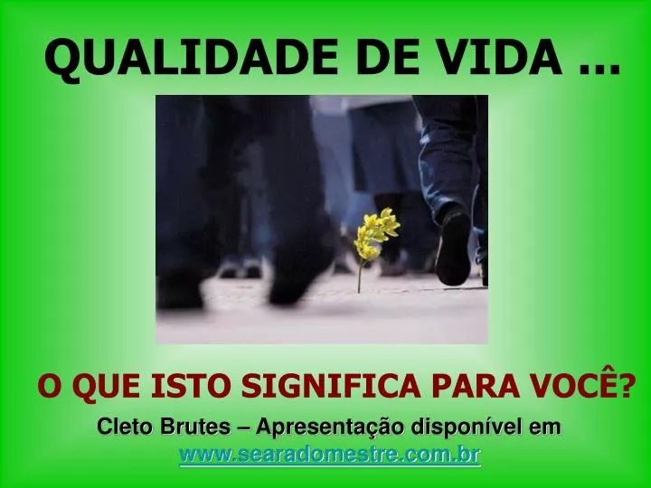 PPT - O QUE ISTO SIGNIFICA PARA VOCÊ? PowerPoint Presentation, free ...