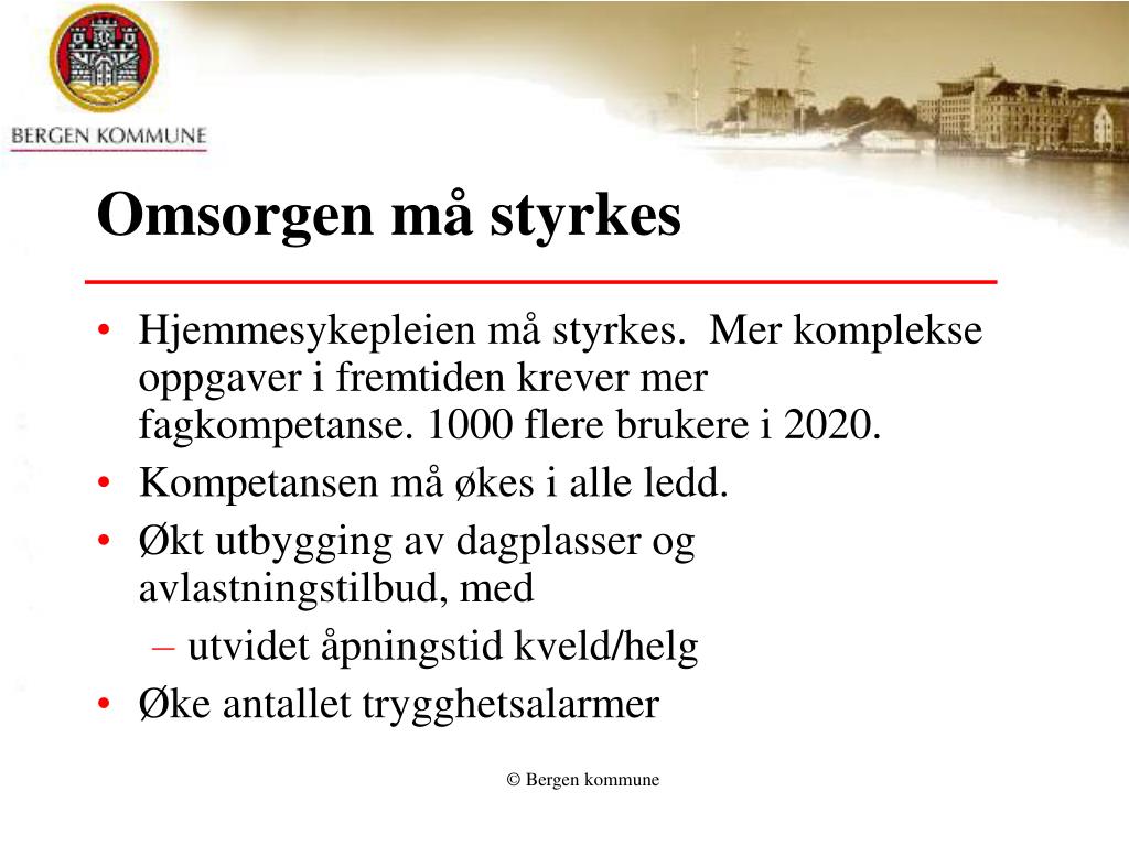 PPT - Plan for videreutvikling av pleie- og omsorgstjenestene ...