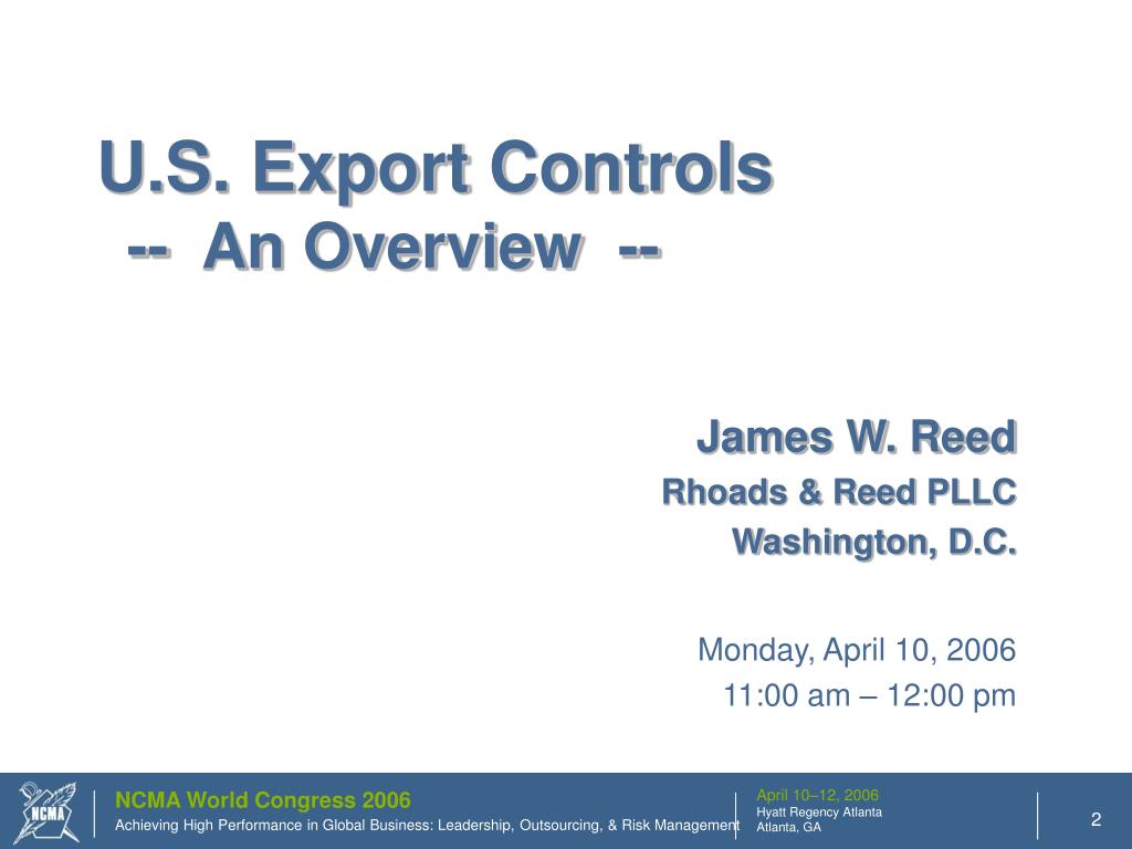 PPT - James W. Reed Rhoads & Reed PLLC Washington, D.C. Monday, April ...