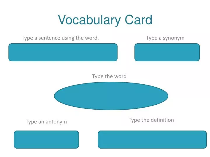 PPT - Vocabulary Card PowerPoint Presentation, free download - ID:962599