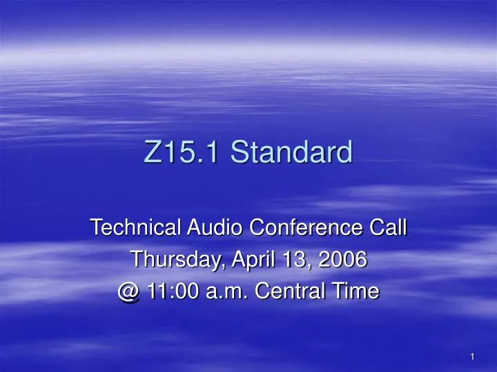 PPT - Z15.1 Standard PowerPoint Presentation, free download - ID:963576