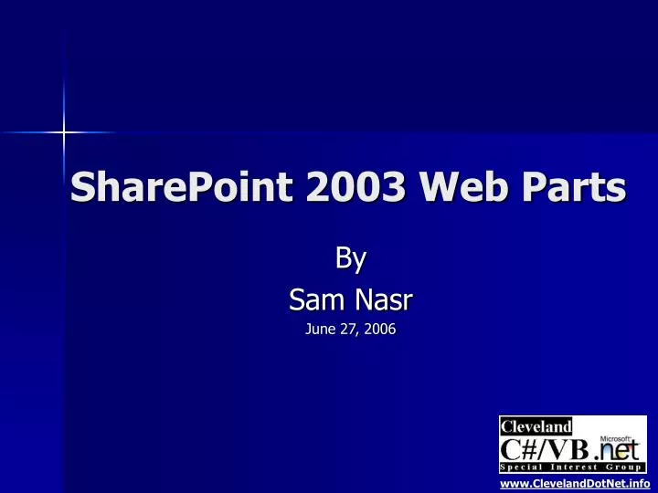 PPT - SharePoint 2003 Web Parts PowerPoint Presentation, free download ...